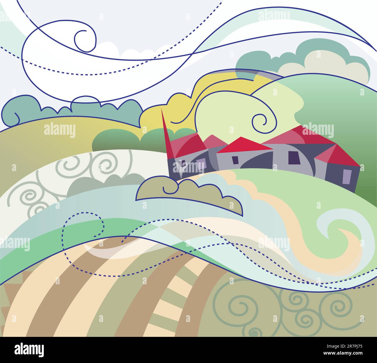 House village france Stock Vector Images - Alamy