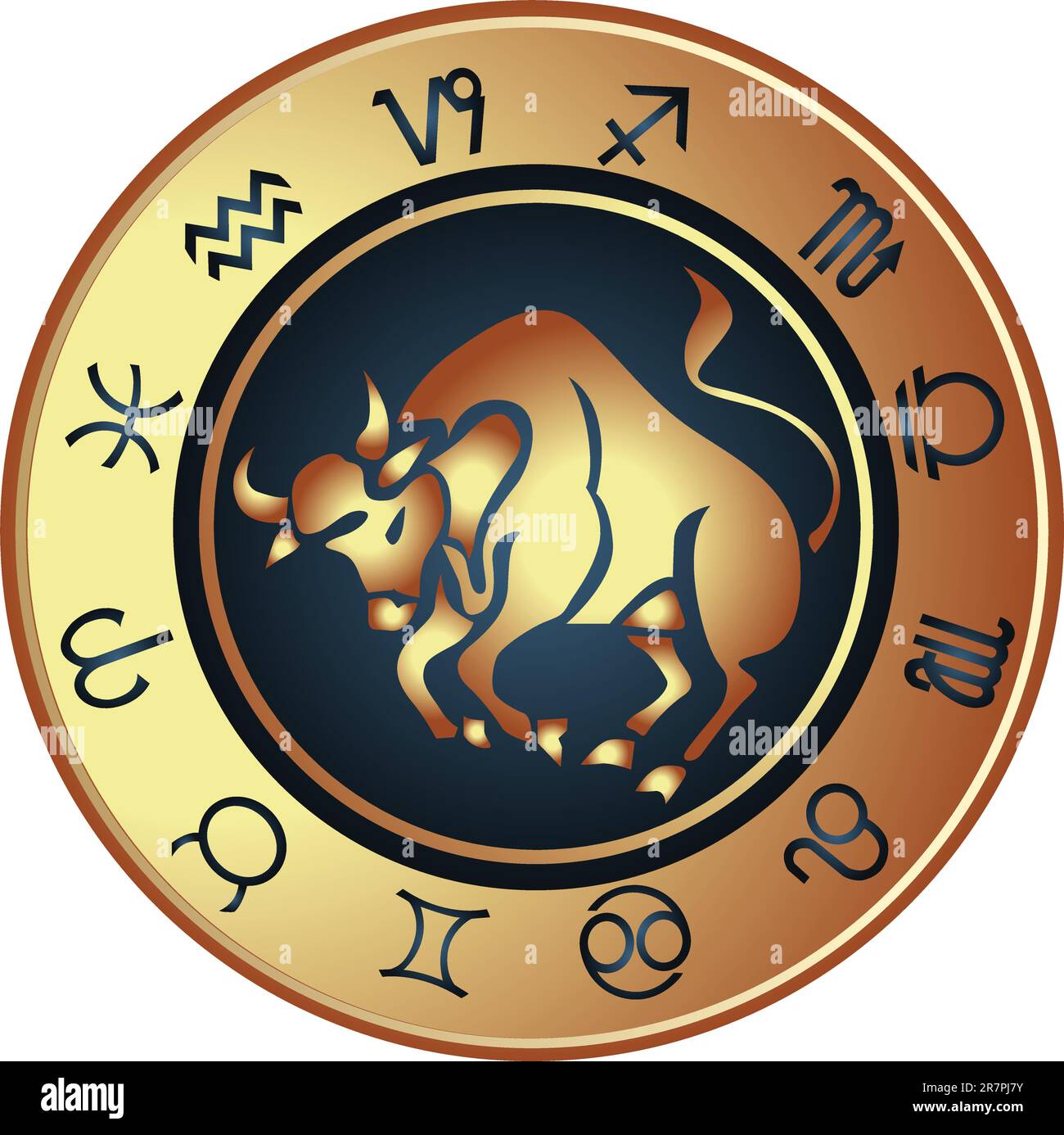 Vector illustration of Horoscope Taurus Stock Vector Image & Art - Alamy
