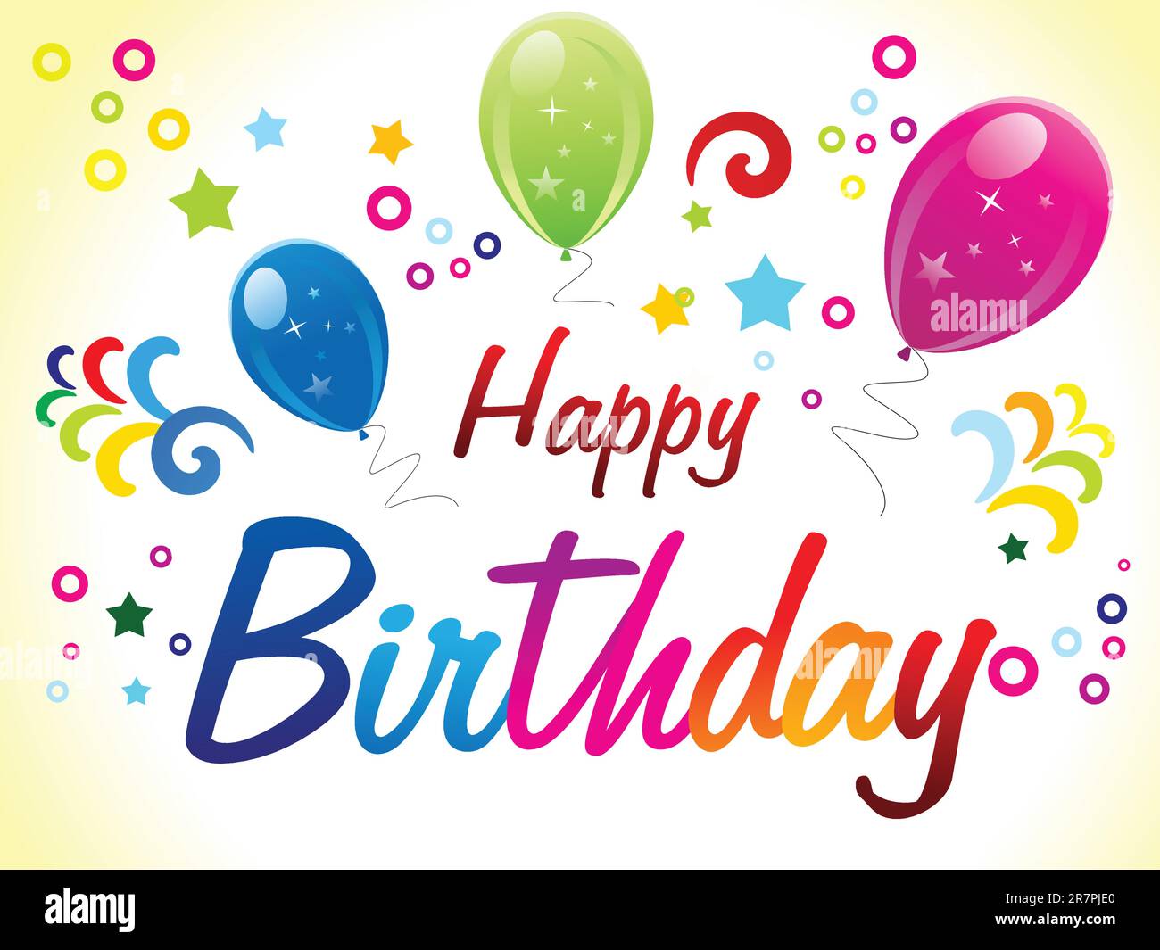 abstract birthday card with text vector illustration Stock Vector Image ...