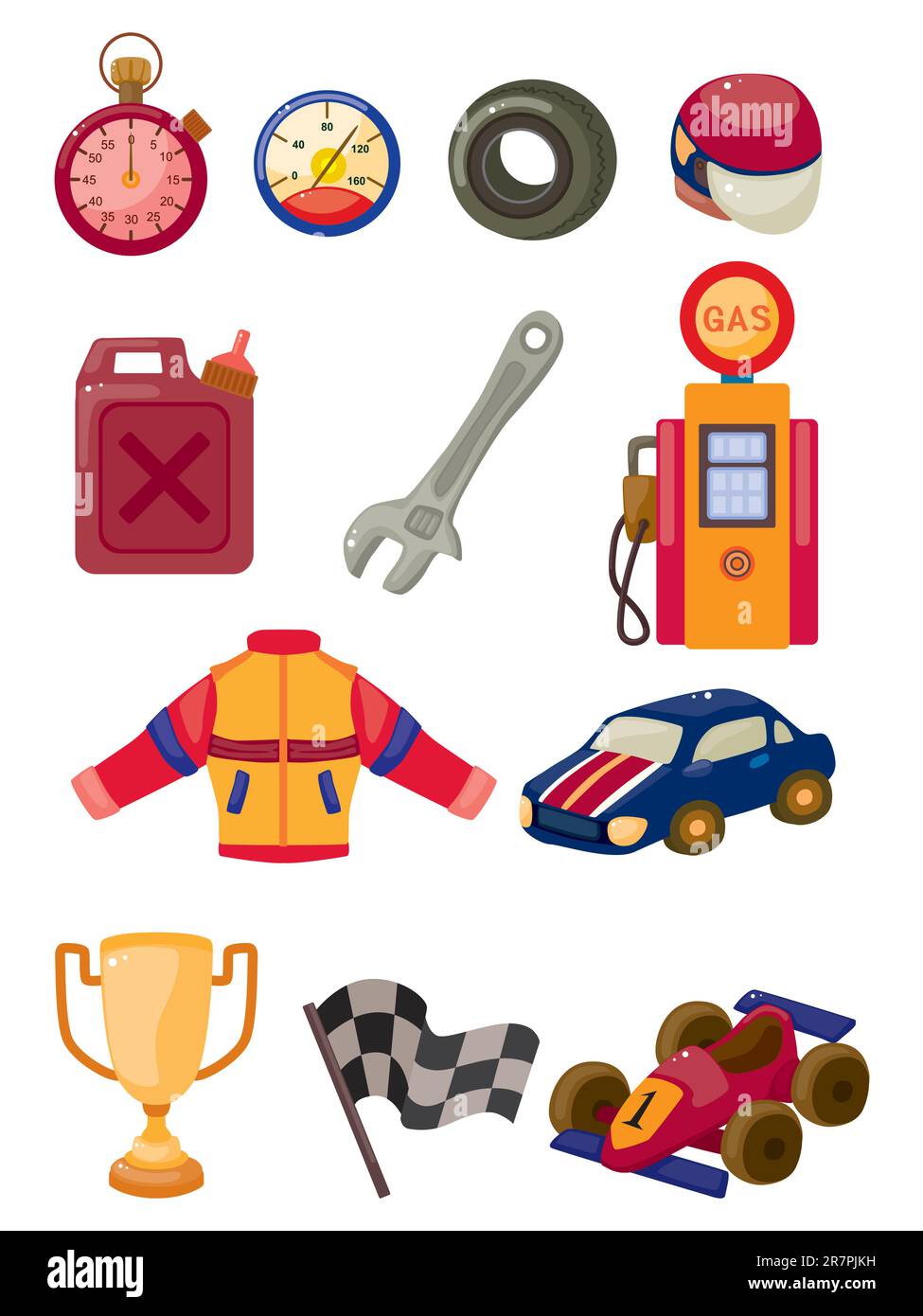 cartoon f1 car racing icon set Stock Vector Image & Art - Alamy