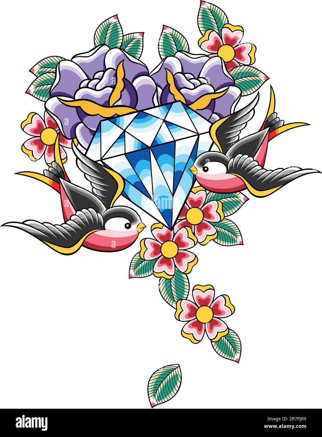 Bird sparrow poster Cut Out Stock Images & Pictures - Alamy