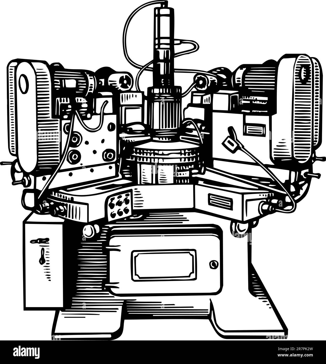 Machine tool isolated on white Stock Vector Image & Art - Alamy