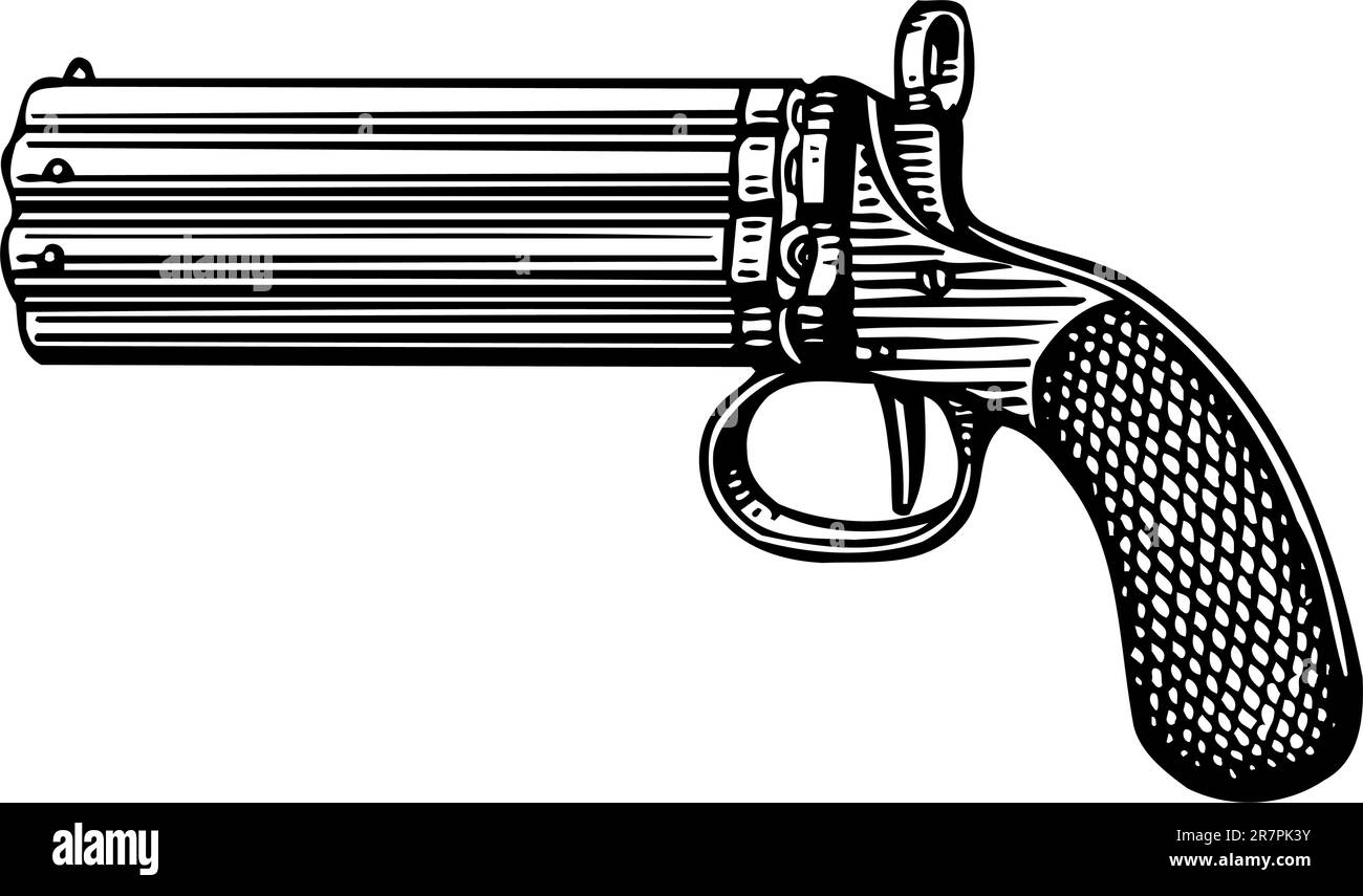 Revolver cannon Stock Vector Images - Alamy