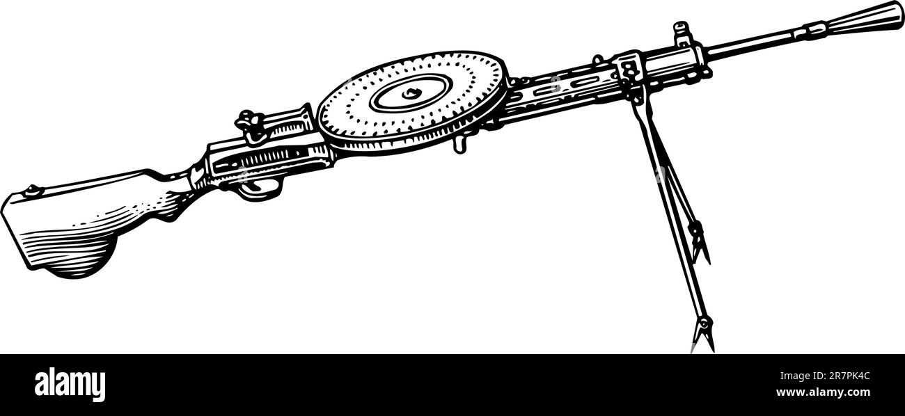 Heavy military machine gun Stock Vector Images - Alamy