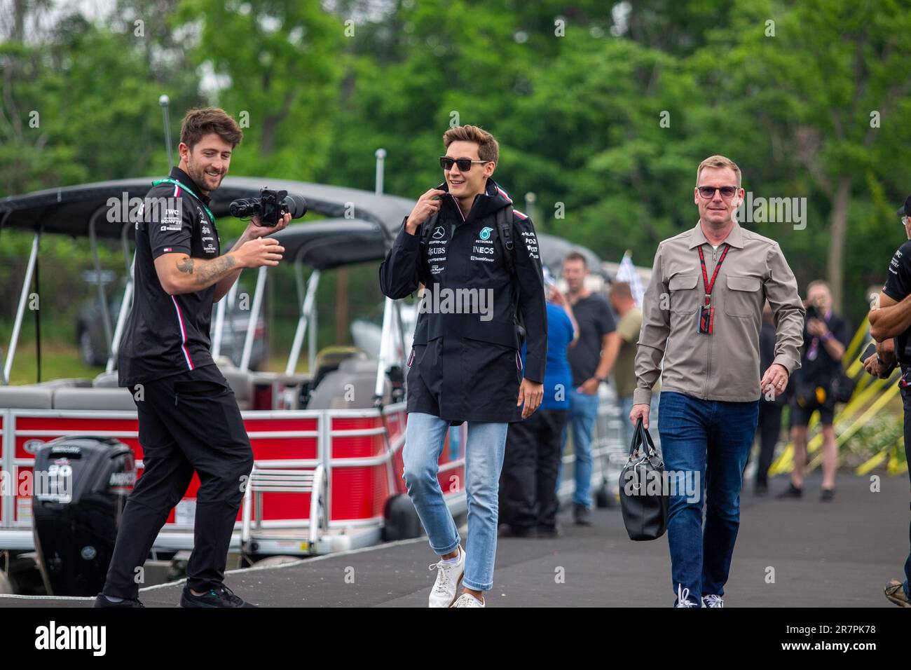George Russell (GBR) Mercedes W14 E Performance during day2, Friday, of ...