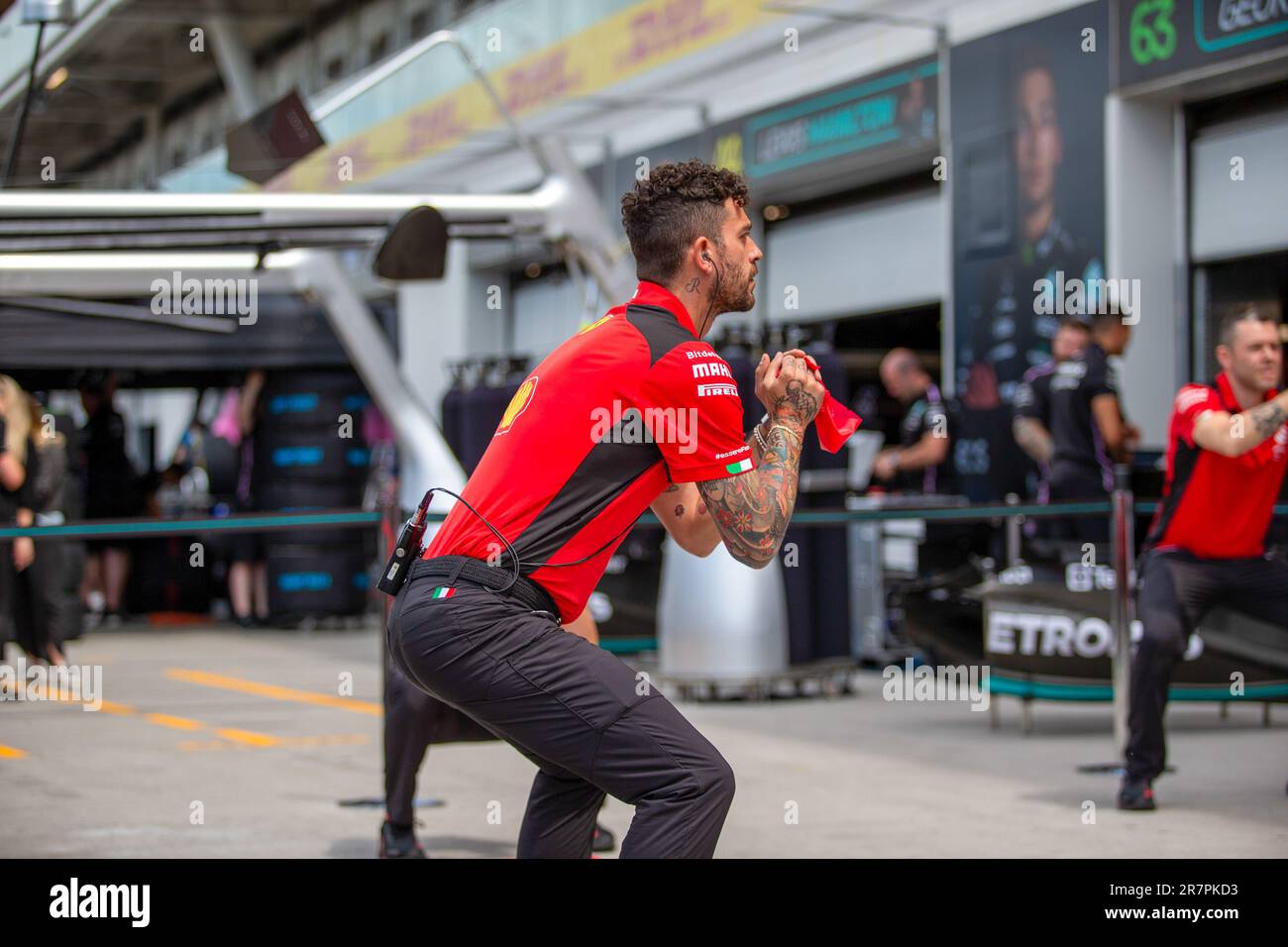 Scuderia Ferrari mechanicals at work during Day 1 of FORMULA 1 PIRELLI ...