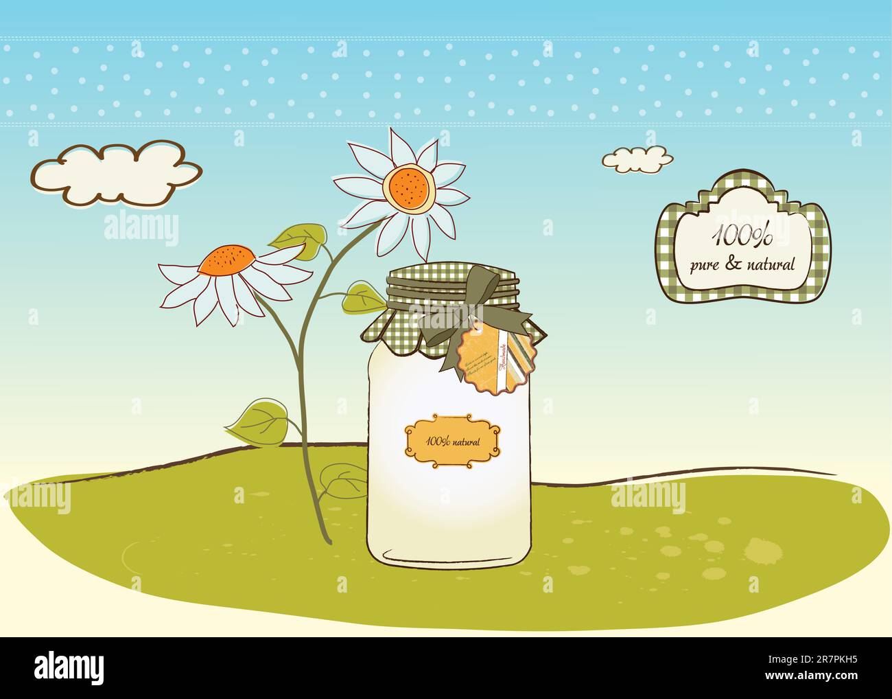 pure biological food jar Stock Vector Image & Art - Alamy