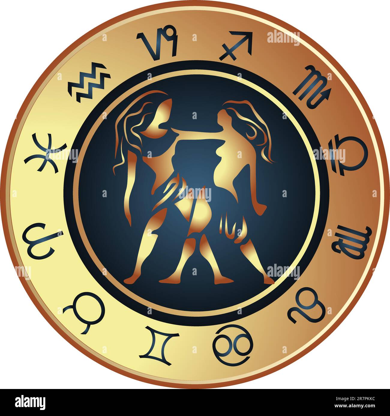 Vector illustration of Horoscope Gemini Stock Vector Image & Art - Alamy