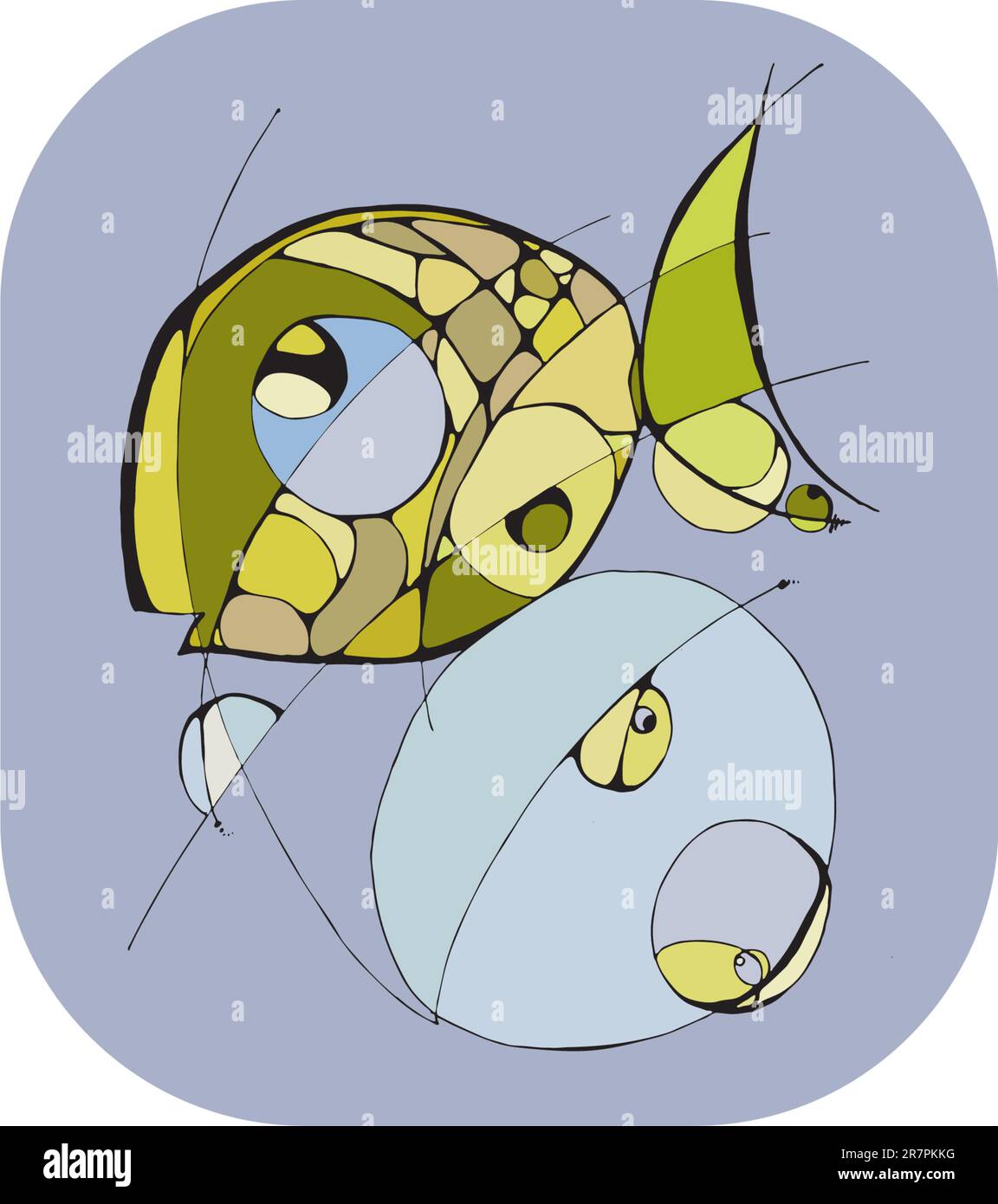 Abstract fish illustration Stock Vector Images - Alamy