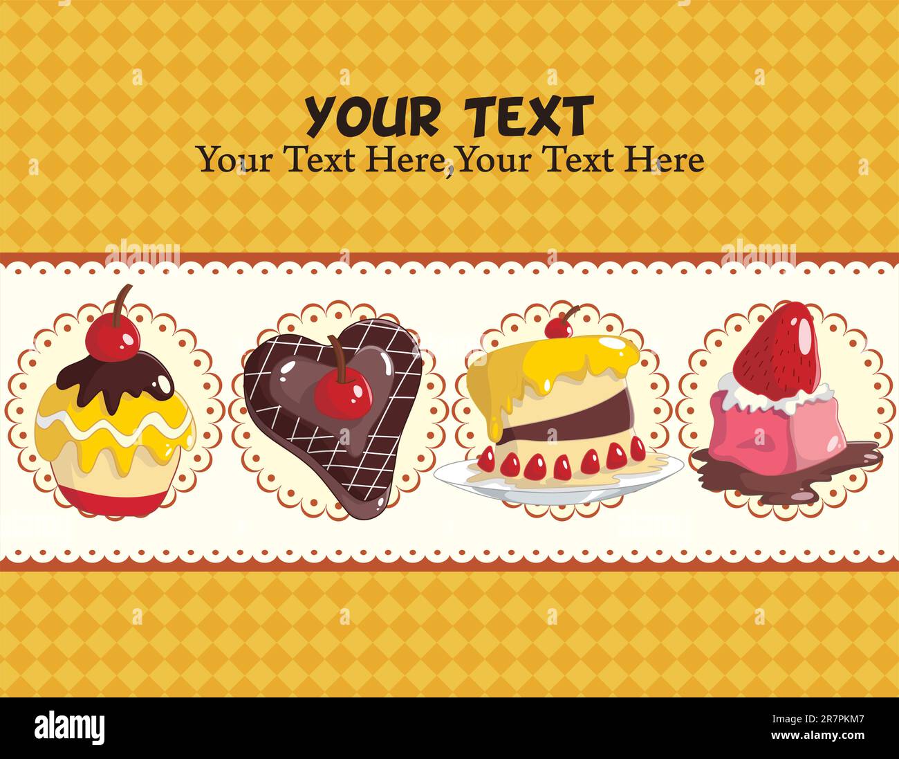 cartoon cake card Stock Vector Image & Art - Alamy