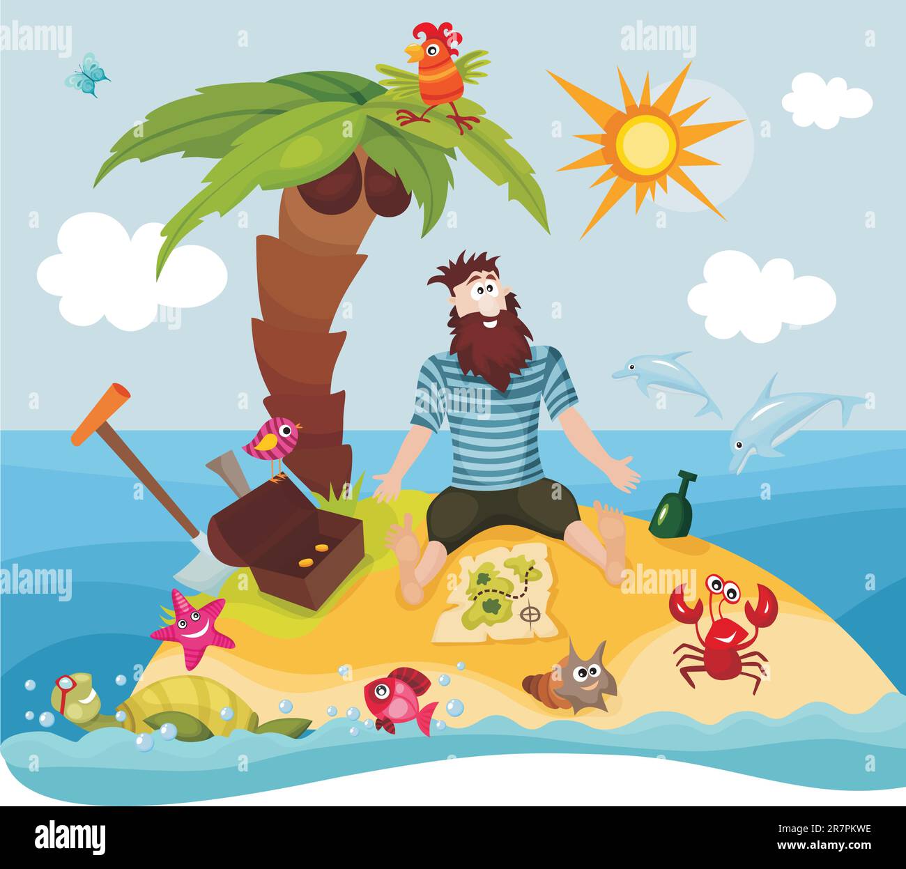 vector illustration of a island Stock Vector Image & Art - Alamy