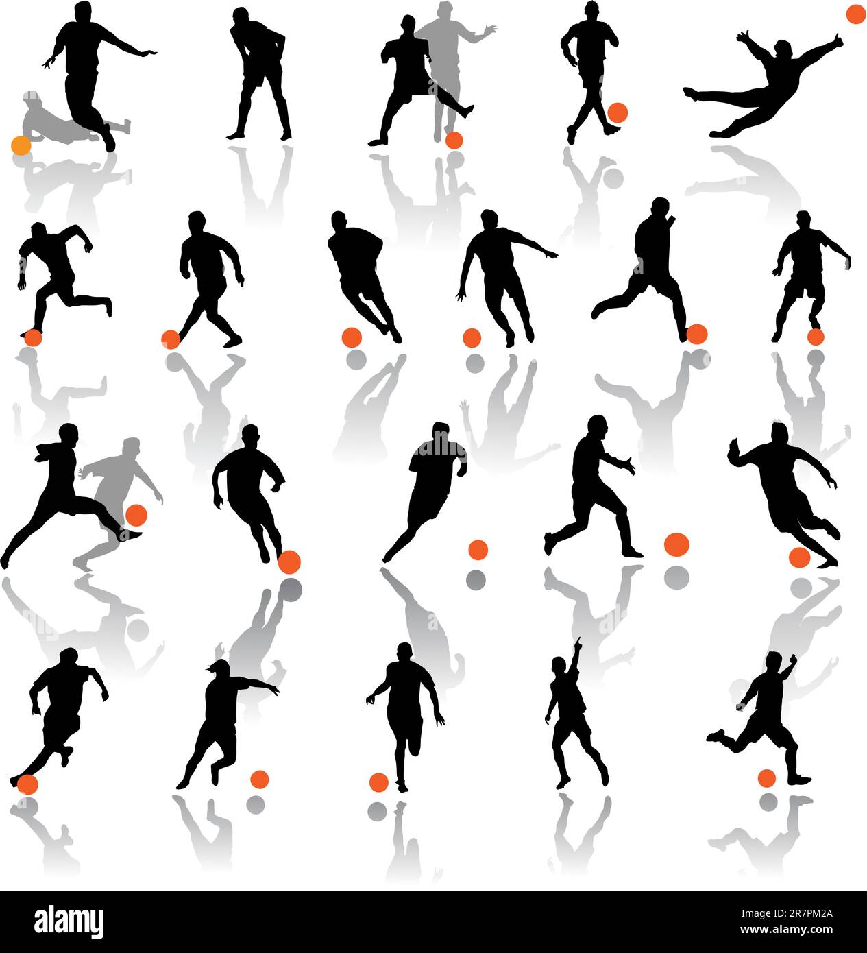 Vector illustration of football players Stock Vector Image & Art - Alamy