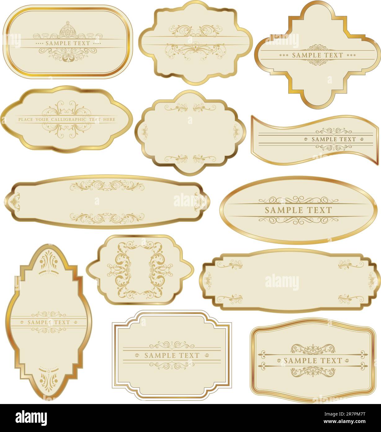 Golden labels hi-res stock photography and images - Alamy