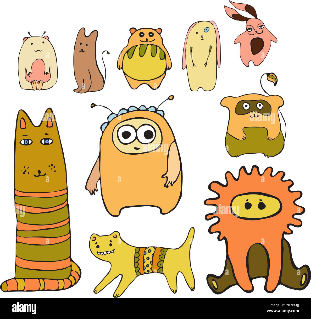 Set of vector animals Stock Vector Image & Art - Alamy