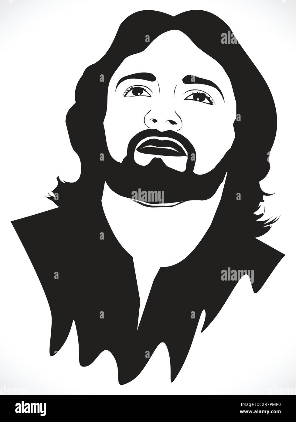 abstract artistic jesus portrait vector illustration Stock Vector Image ...