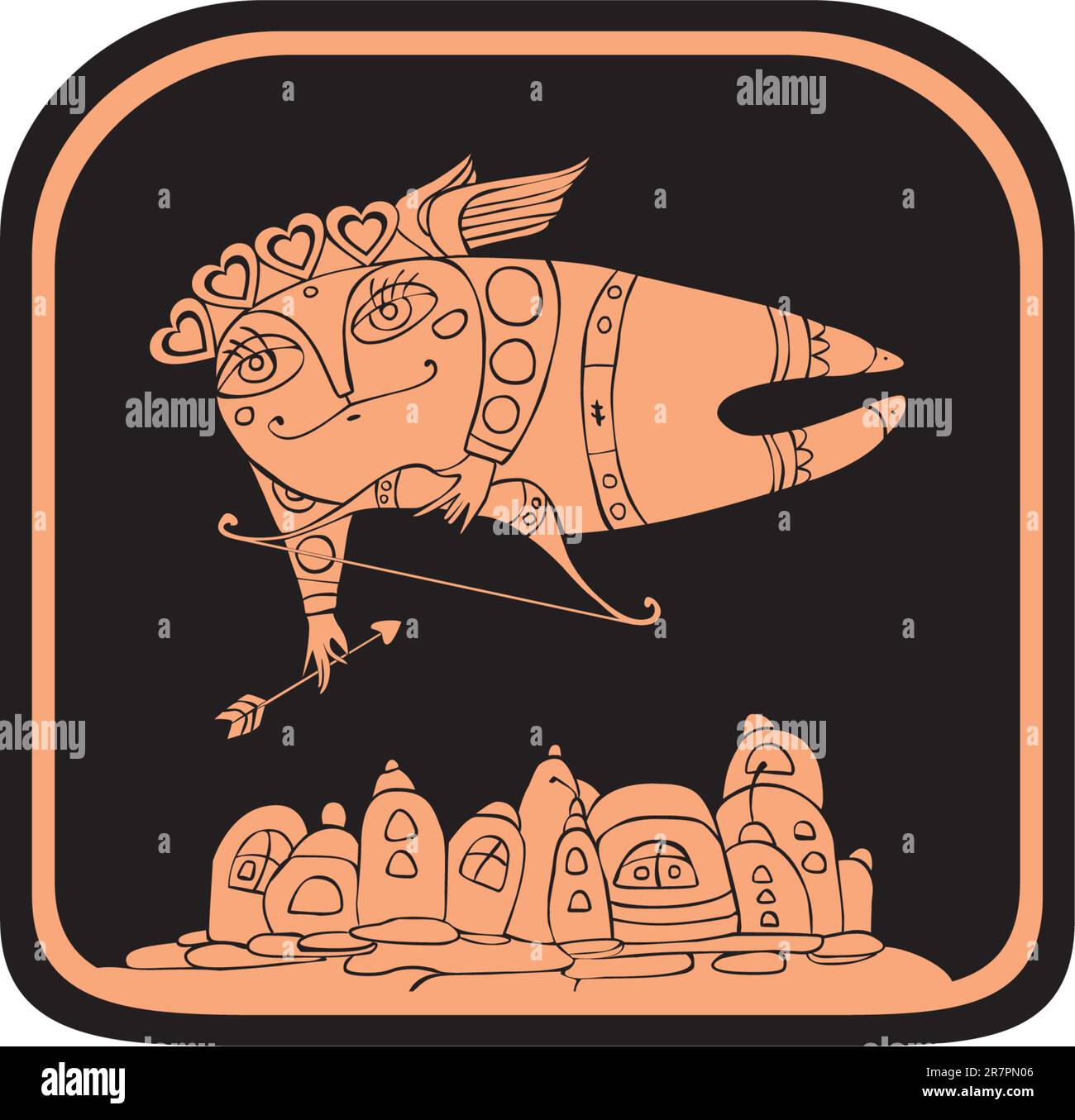 Valentines day flying angel Stock Vector Images - Alamy