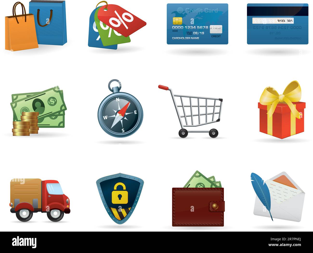 Set of highly detailed vector colorful icons Stock Vector Image & Art ...