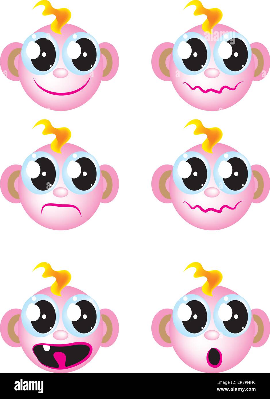 Small faces Stock Vector Images - Alamy
