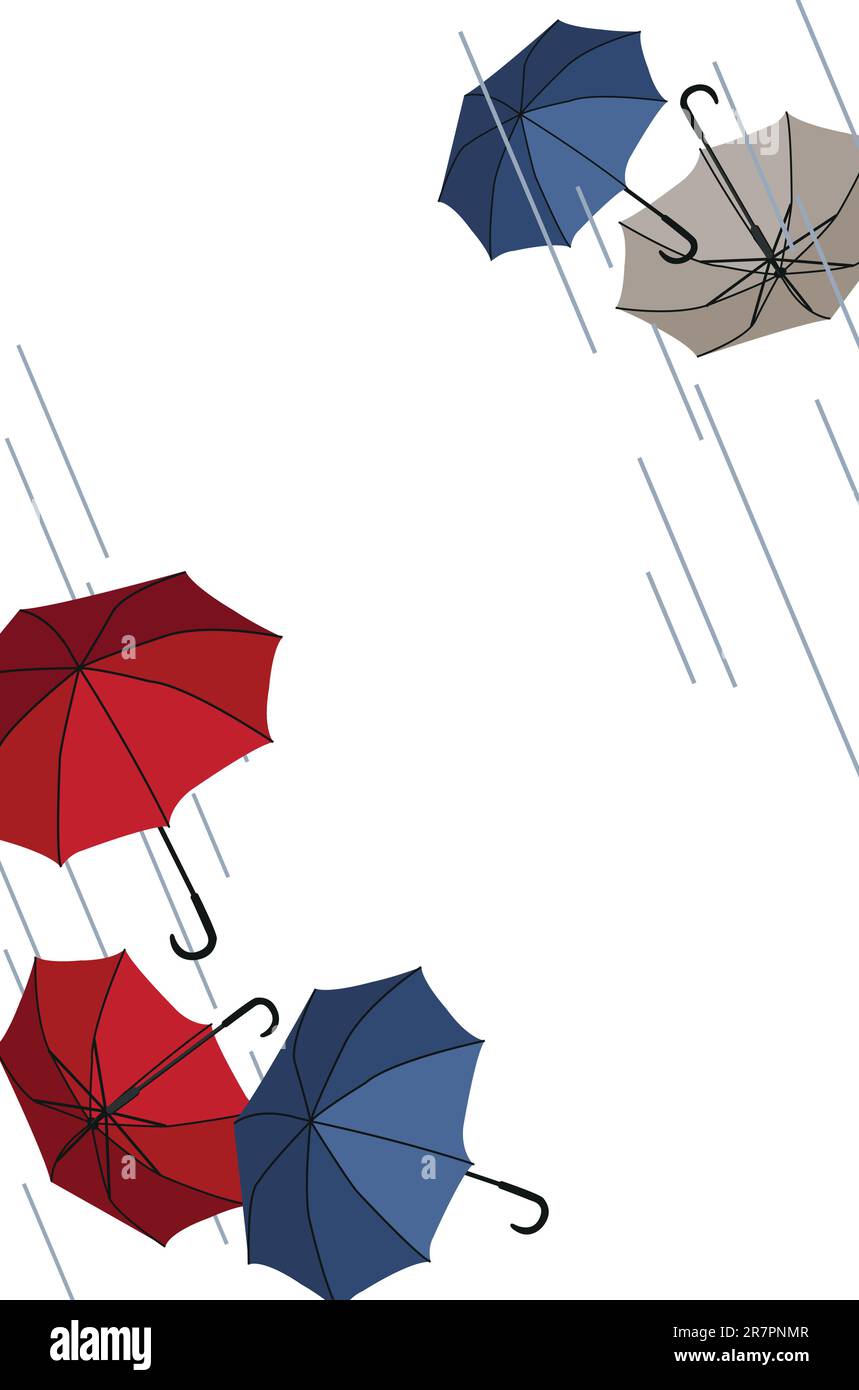 Background illustration of flying umbrellas Stock Vector Image & Art ...