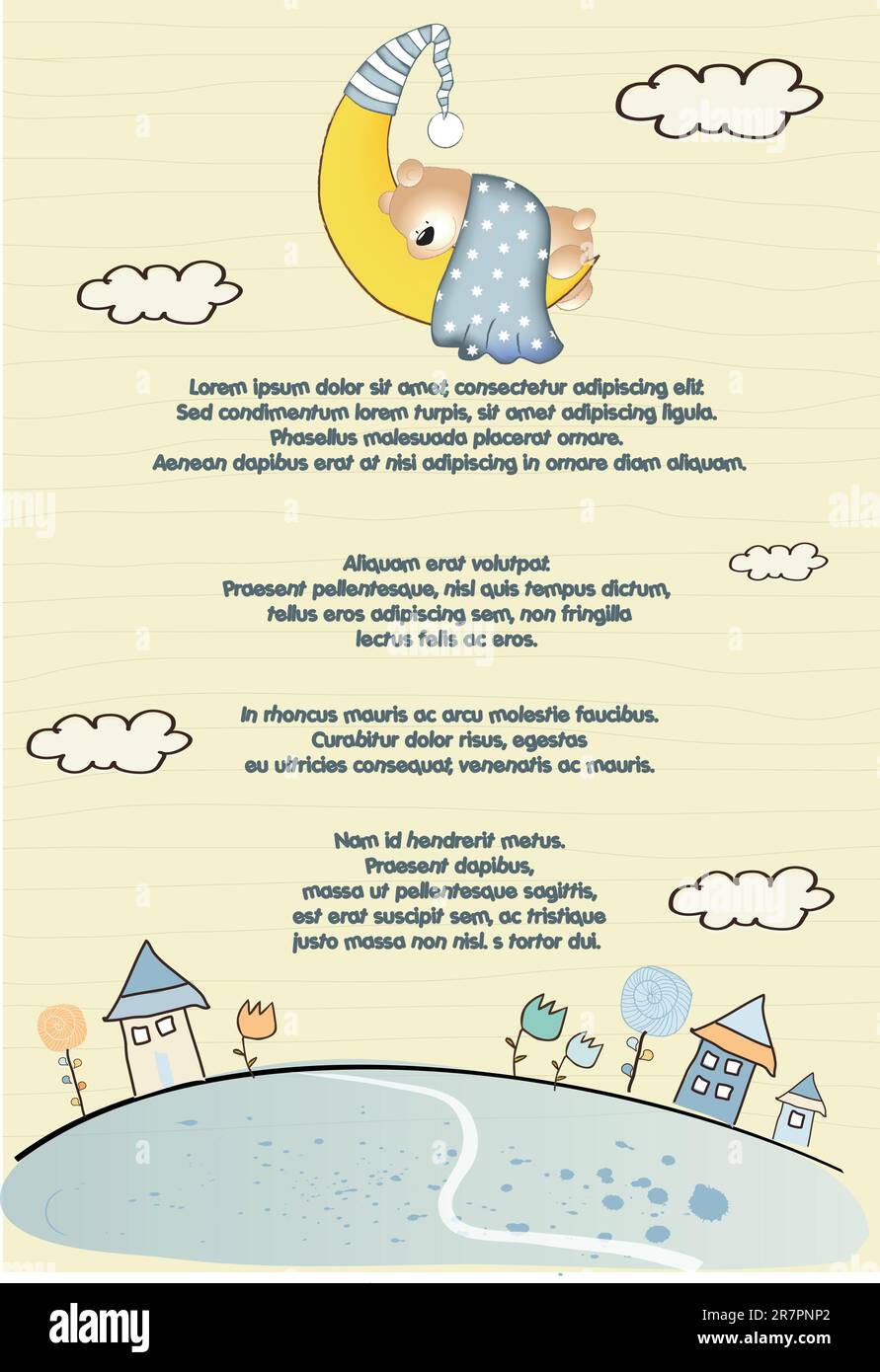 Welcome baby card with elephant image hi-res stock photography and ...