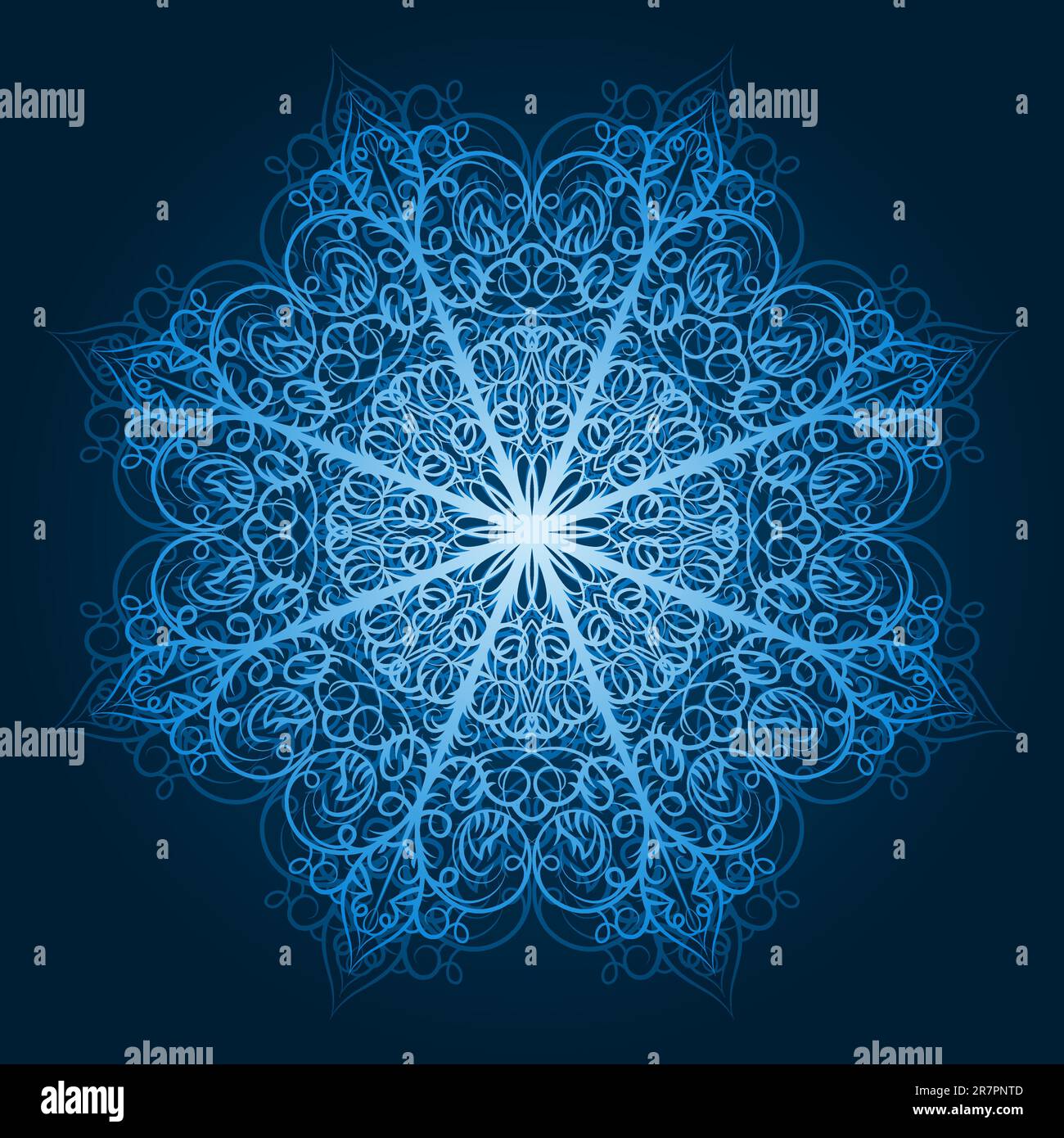 vector highly detailed blue snowflake Stock Vector Image & Art - Alamy
