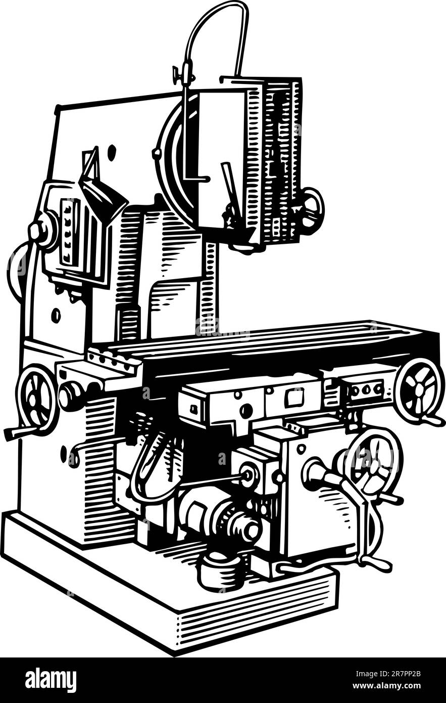 Machine tool isolated on white Stock Vector Image & Art - Alamy