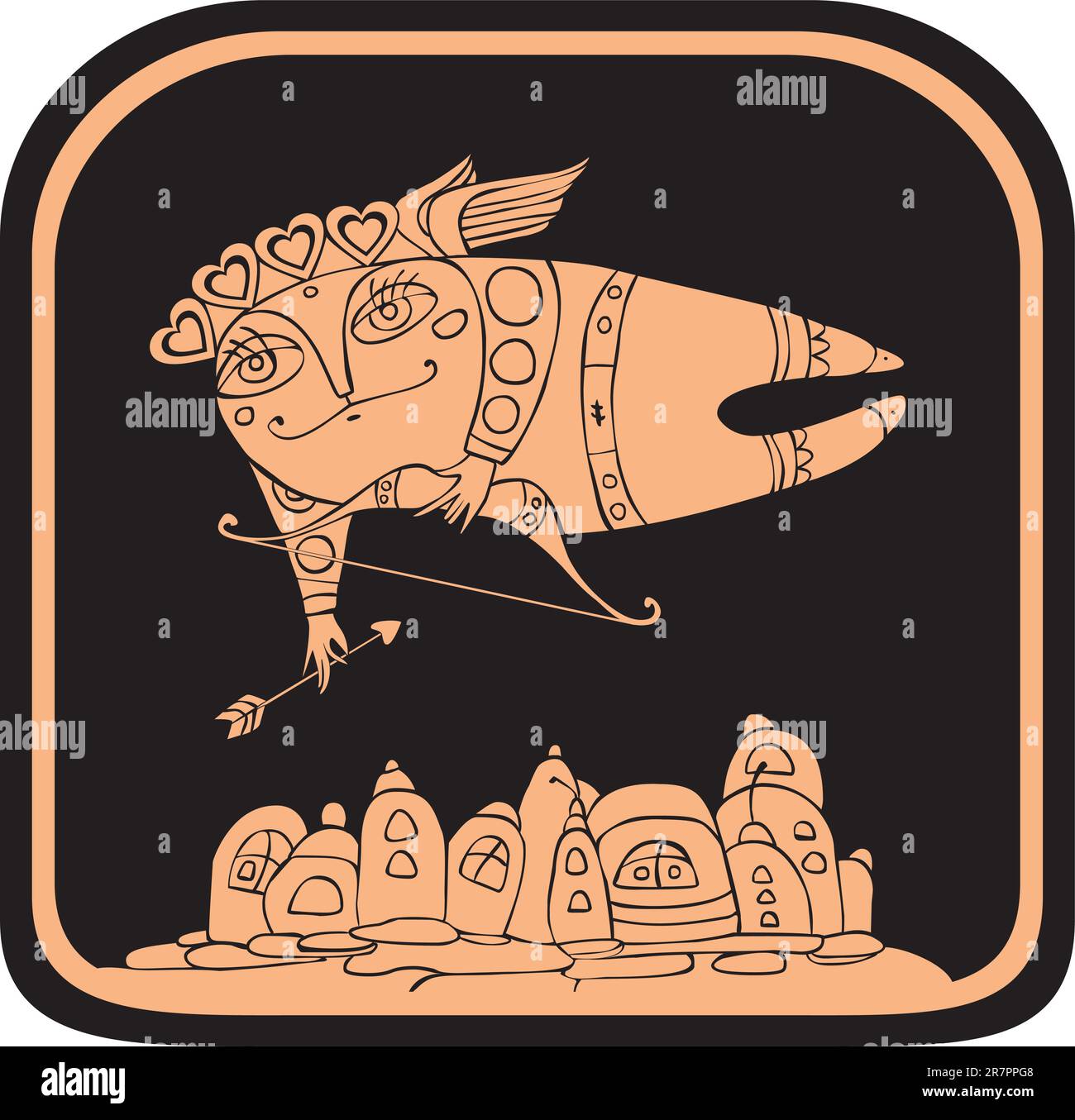 Male happy heart arrow Stock Vector Images - Alamy