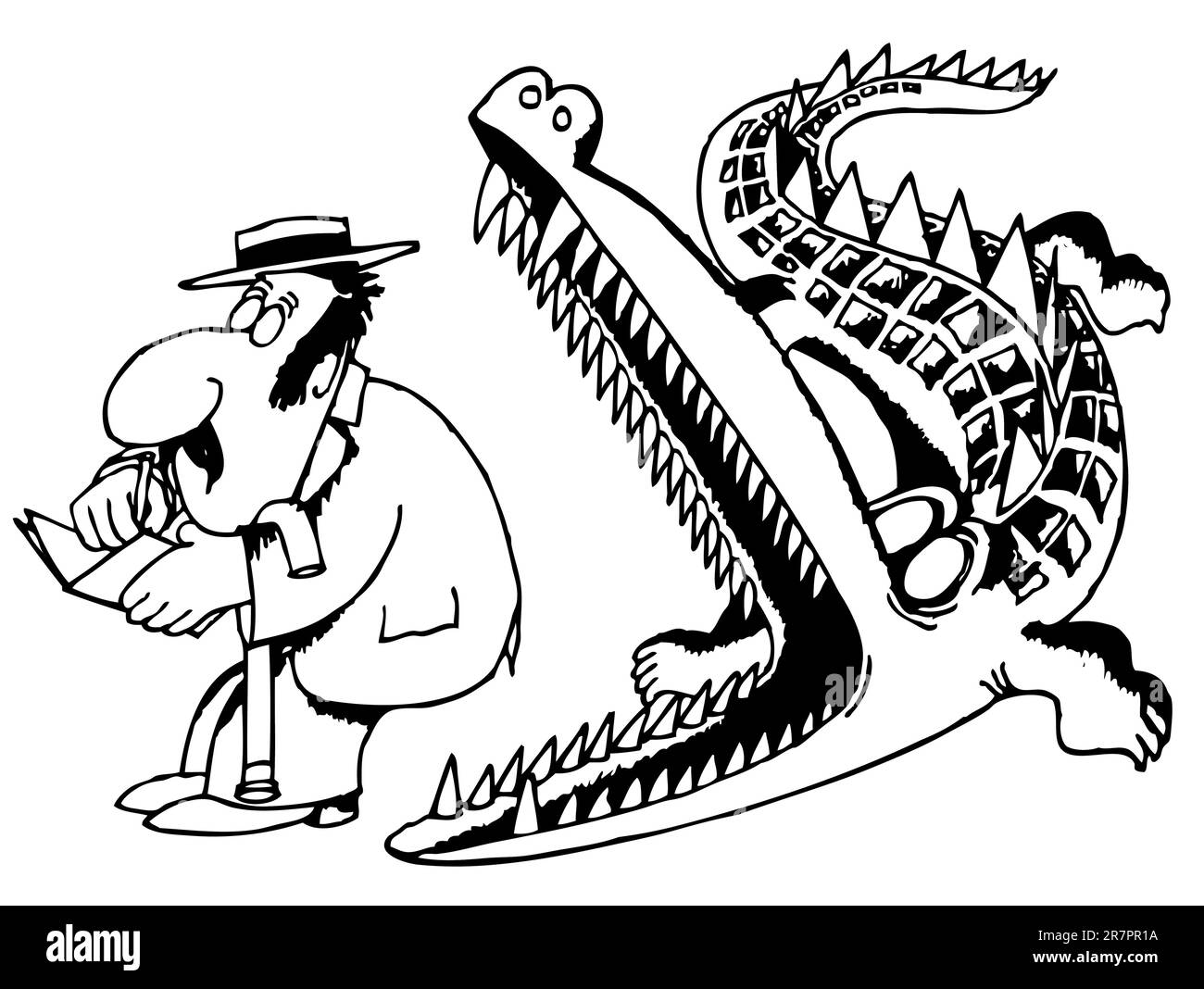 Crocodile attack Stock Vector Images - Alamy