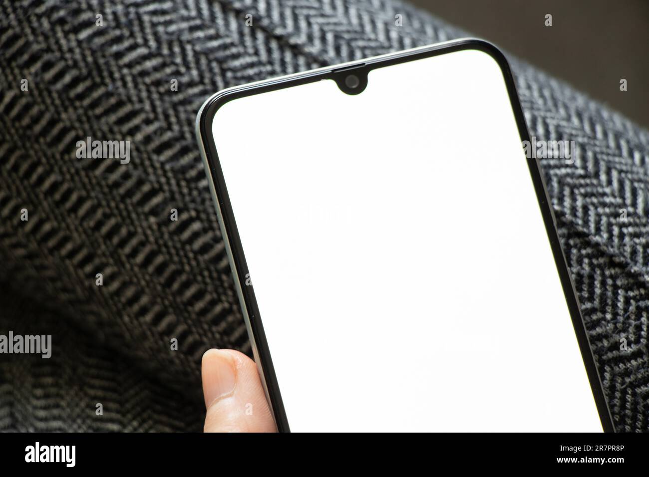 Phone girl white screen hi-res stock photography and images - Alamy