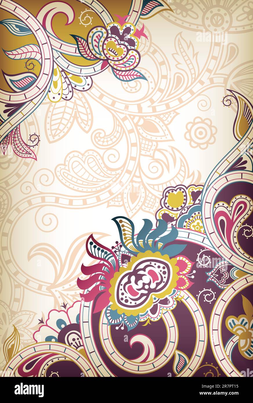 Illustration of abstract floral background in asia style Stock Vector ...