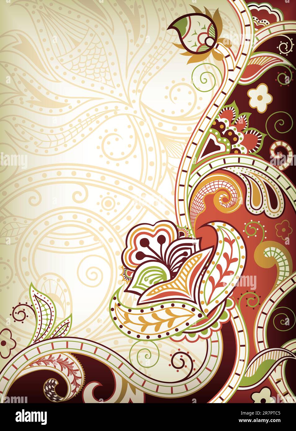 Illustration of abstract floral background in asia style Stock Vector ...