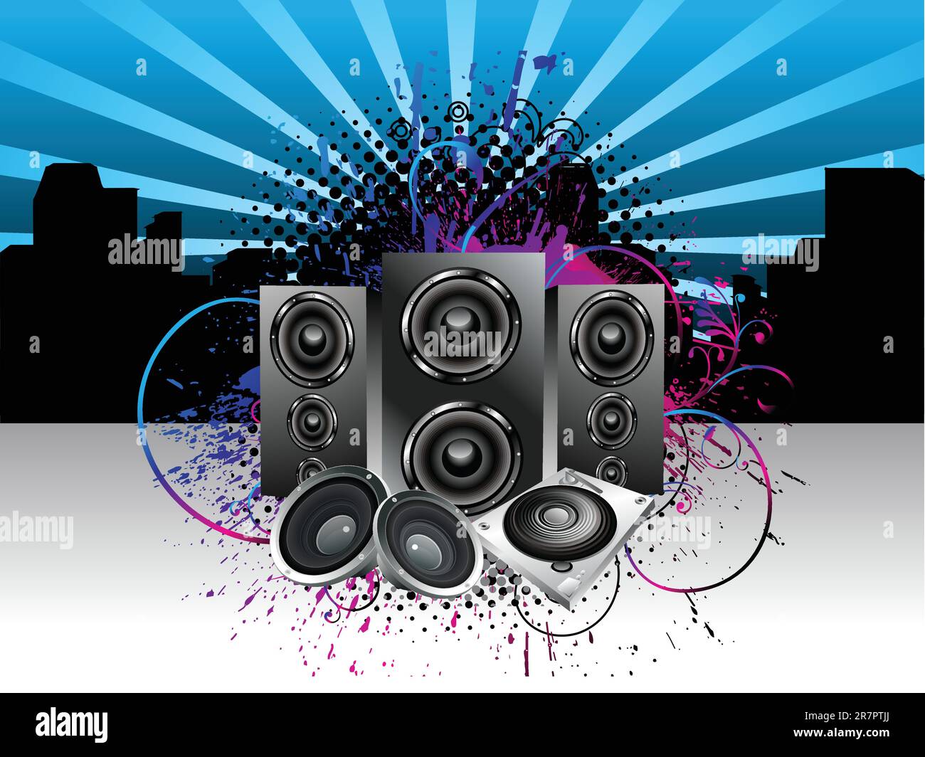 abstract musical night club background vector illustration Stock Vector ...