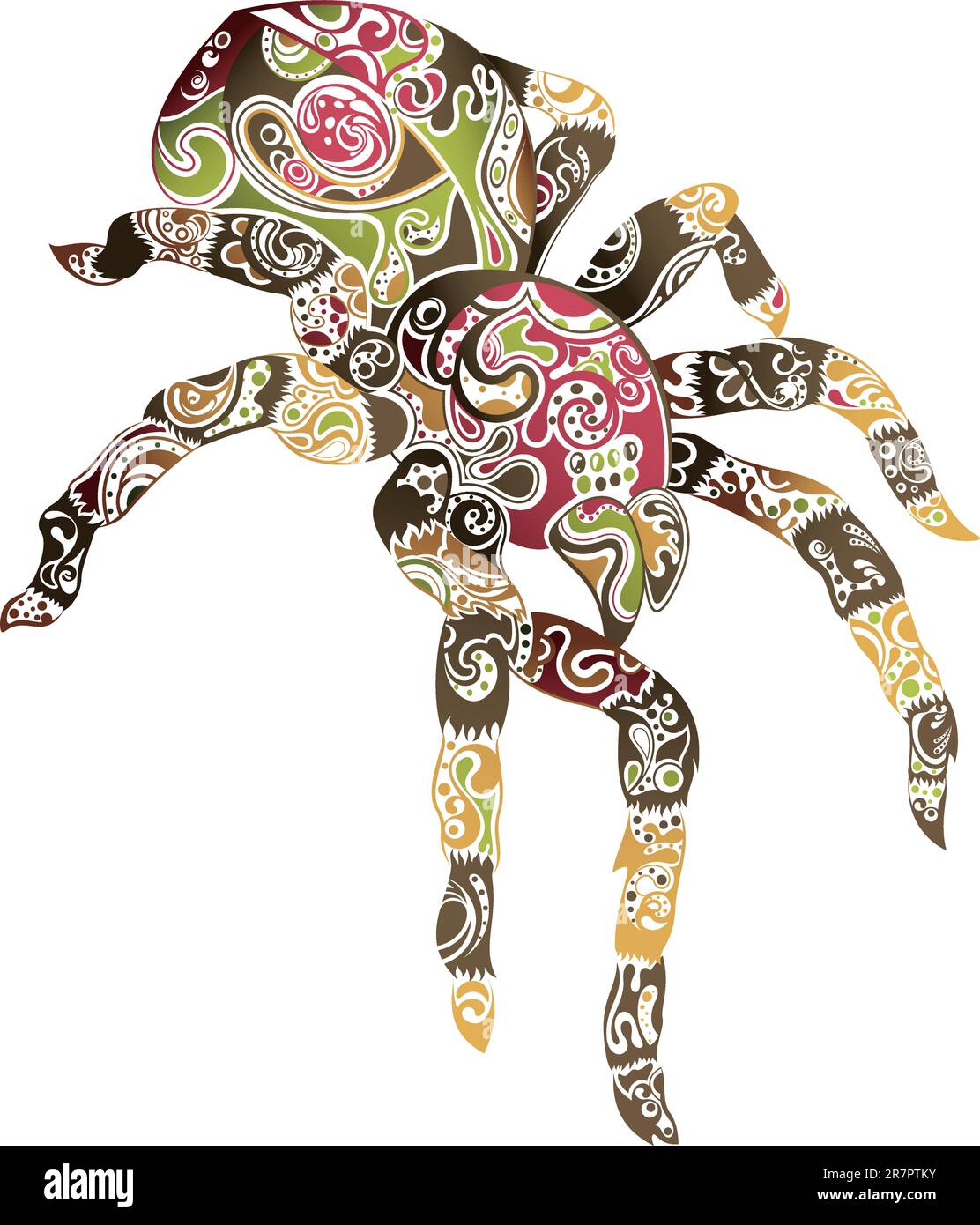 Illustration of abstract spider isolated on white Stock Vector Image ...