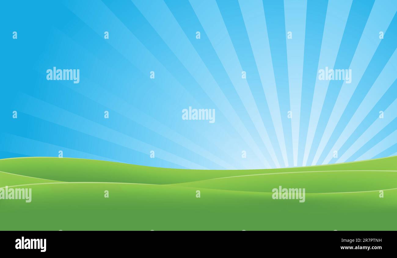 Panoramic picture of dawn Stock Vector Images - Alamy