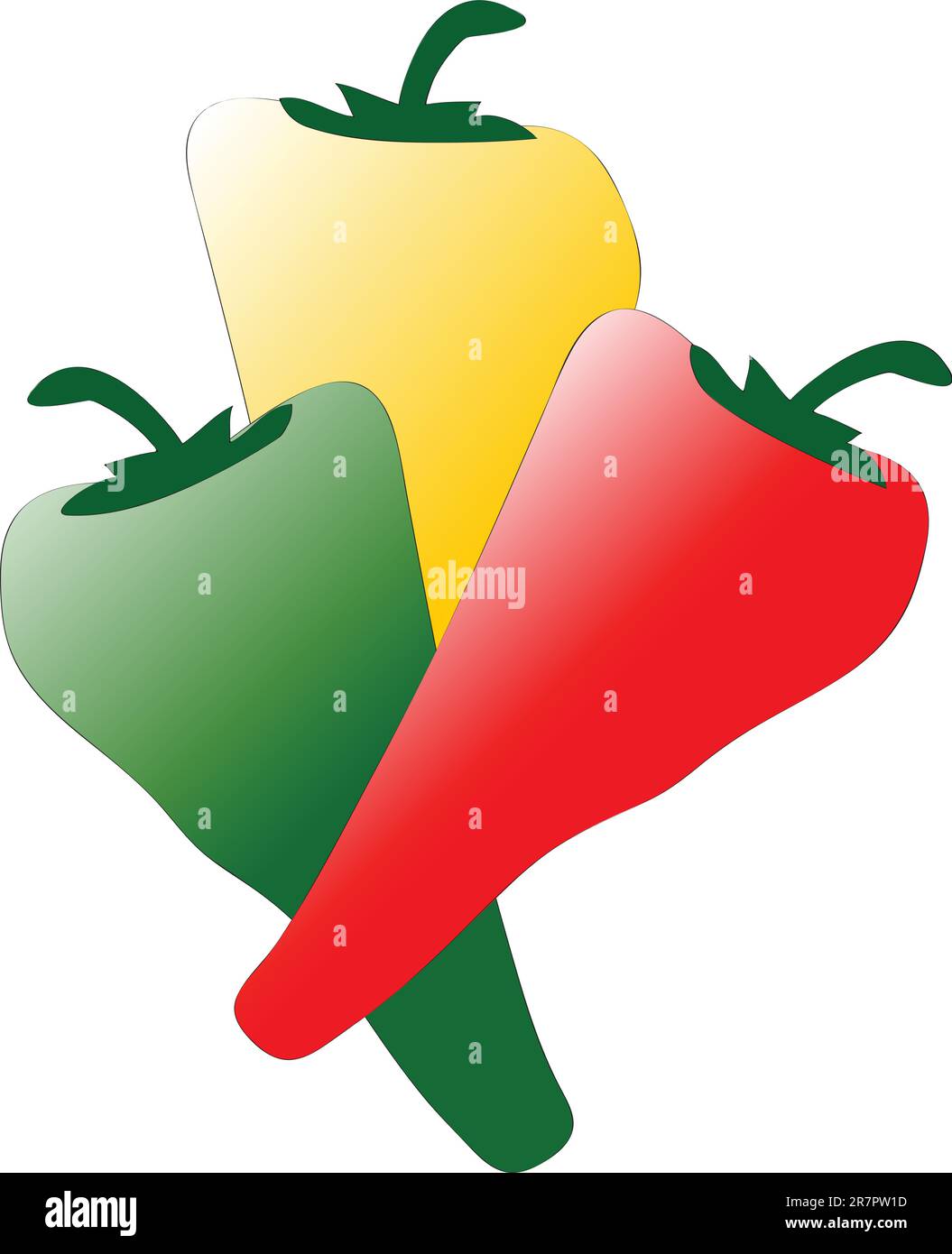 Colored peppers - vector Stock Vector Image & Art - Alamy