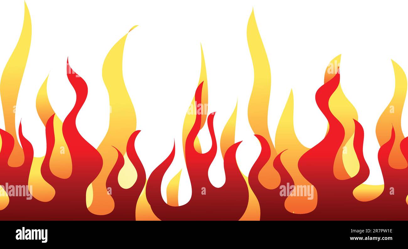 Red burning flame pattern. Vector Stock Vector Image & Art - Alamy