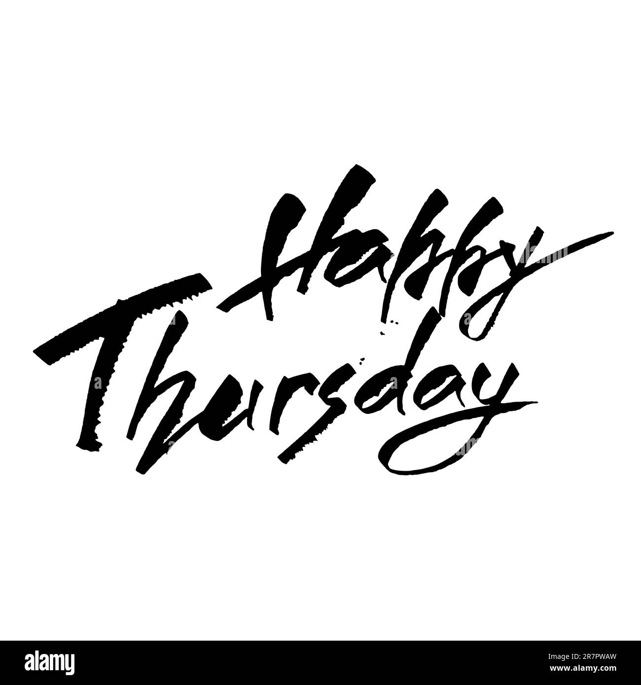 Happy Thursday. Trendy hand lettering quote, art print for posters and ...