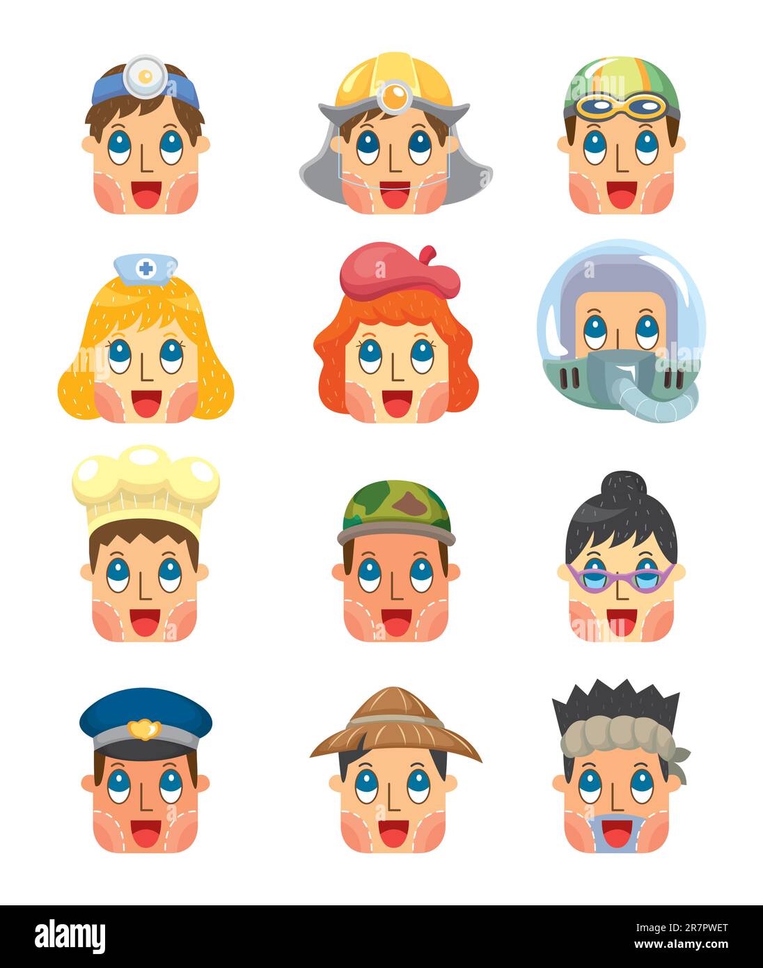 Fireman girl Stock Vector Images - Alamy