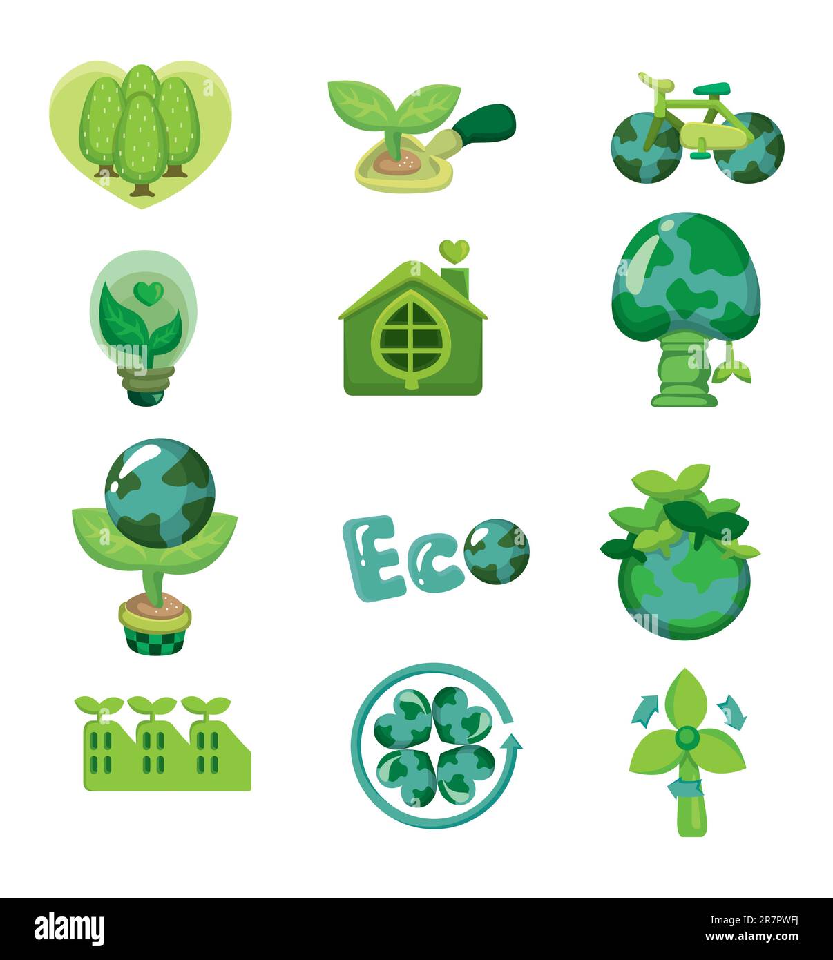 cartoon eco icon Stock Vector Image & Art - Alamy