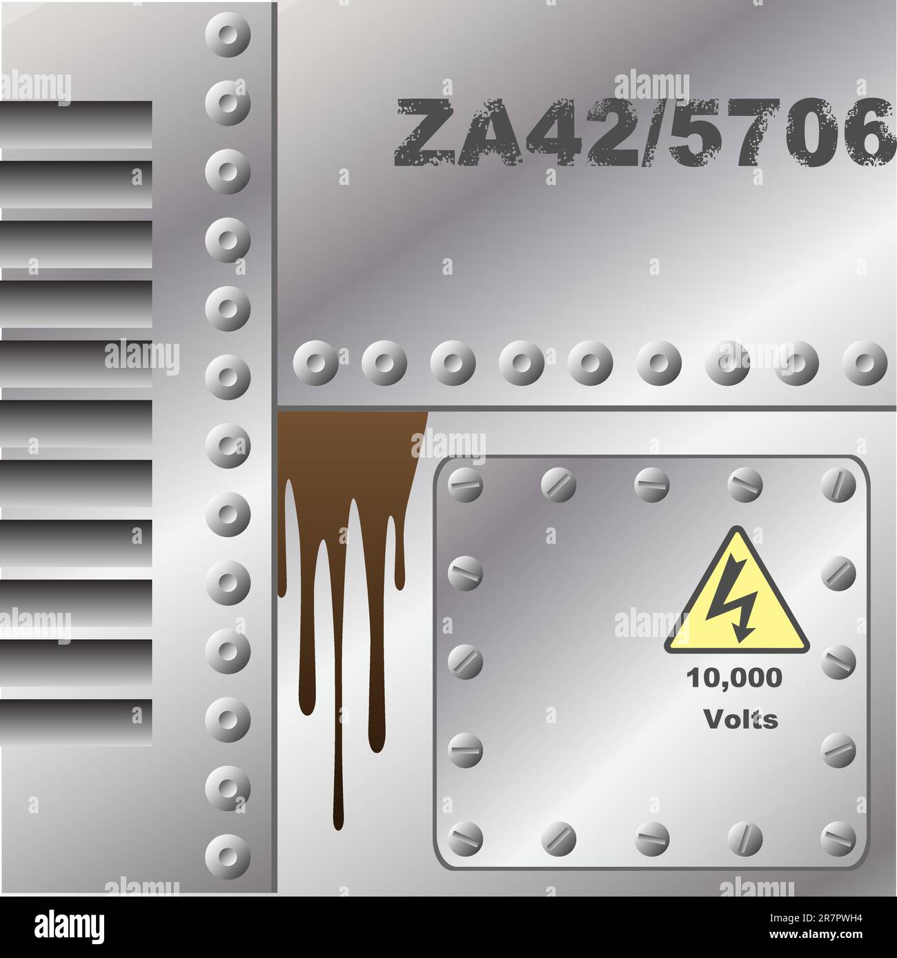 An Industrial Metal Background with Rivets Stock Vector Image & Art - Alamy