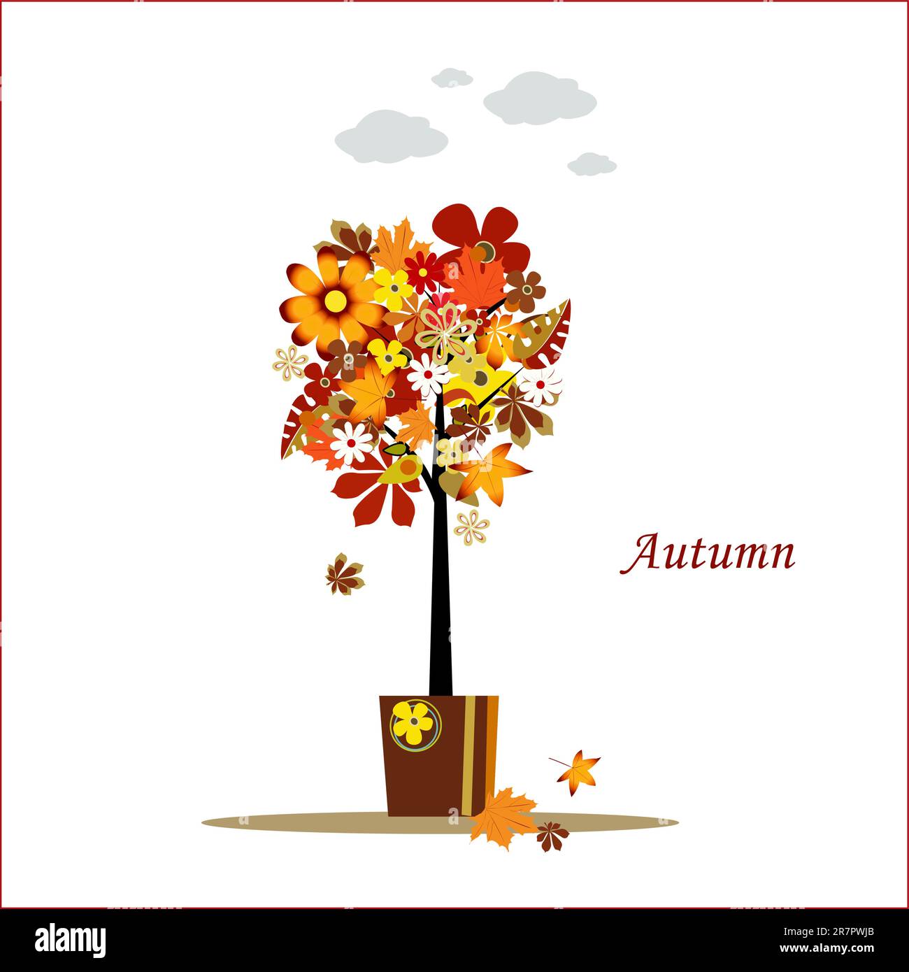autumn tree vector illustration Stock Vector Image & Art - Alamy