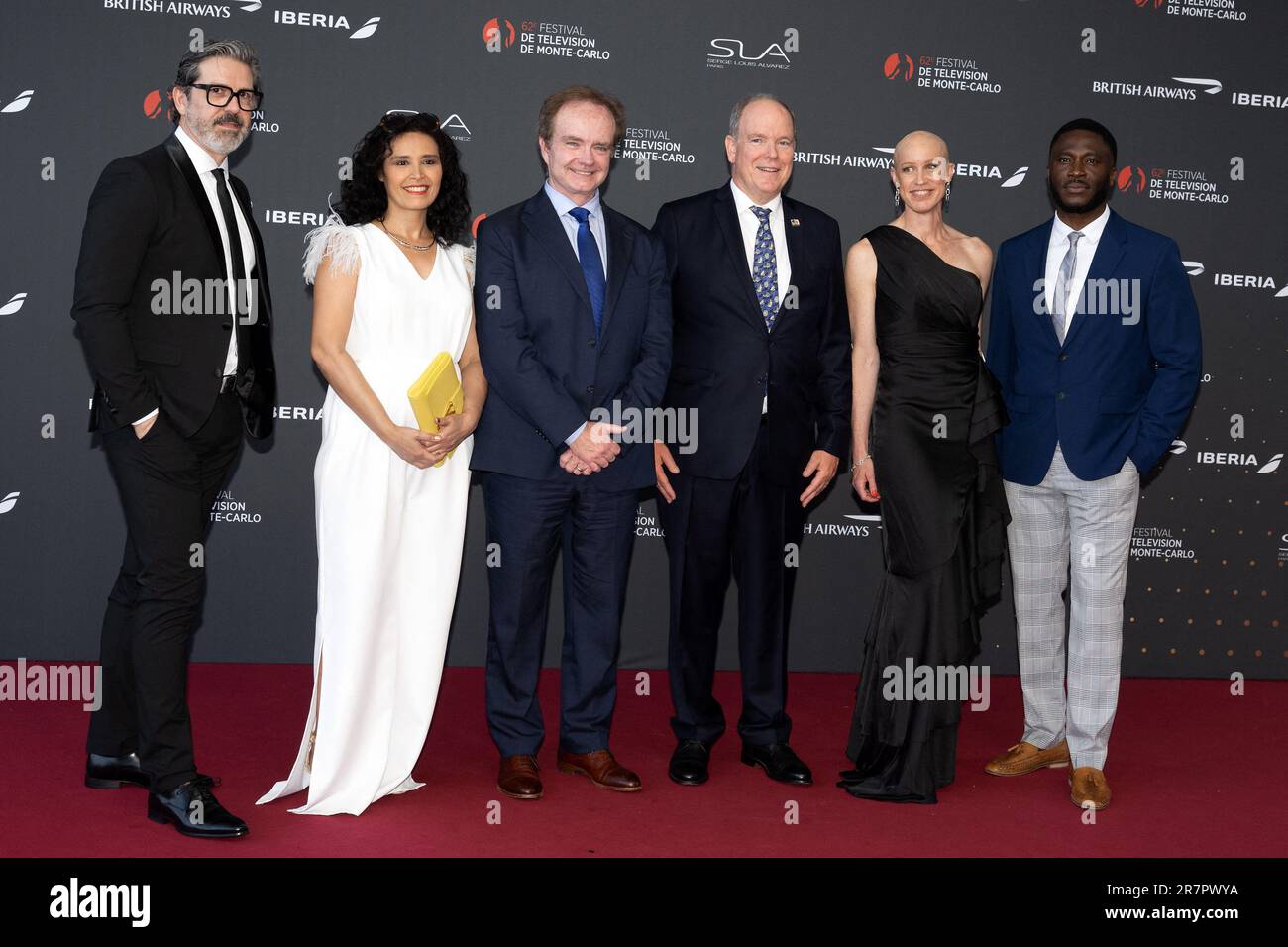 Prince Albert II of Monaco poses with News and Documentaries Jury ...