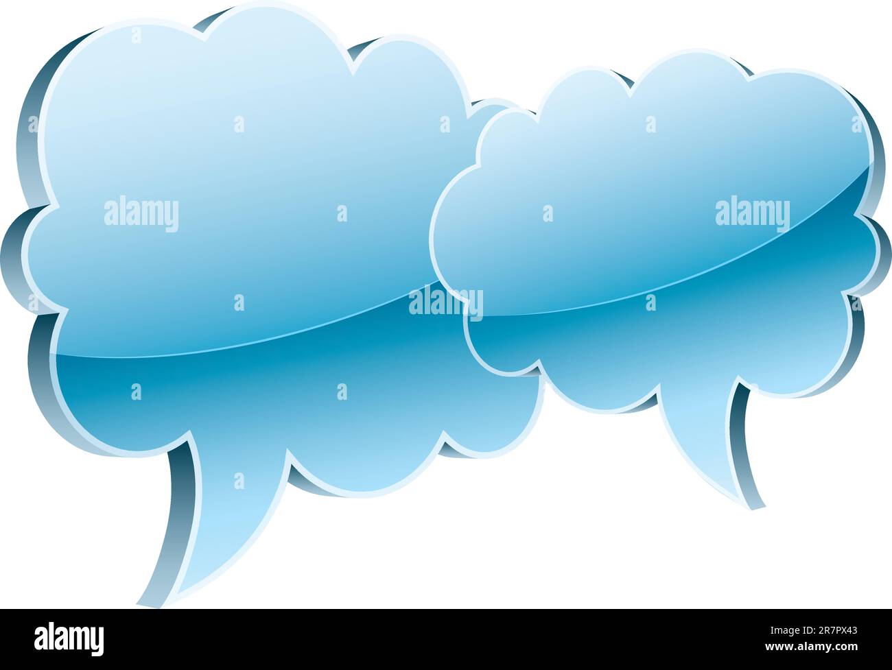 Clouds 3d computer icon Cut Out Stock Images & Pictures - Alamy
