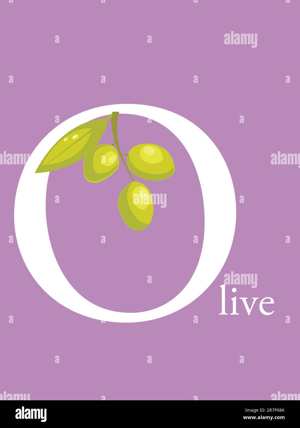 O is for olive Stock Vector Images - Alamy