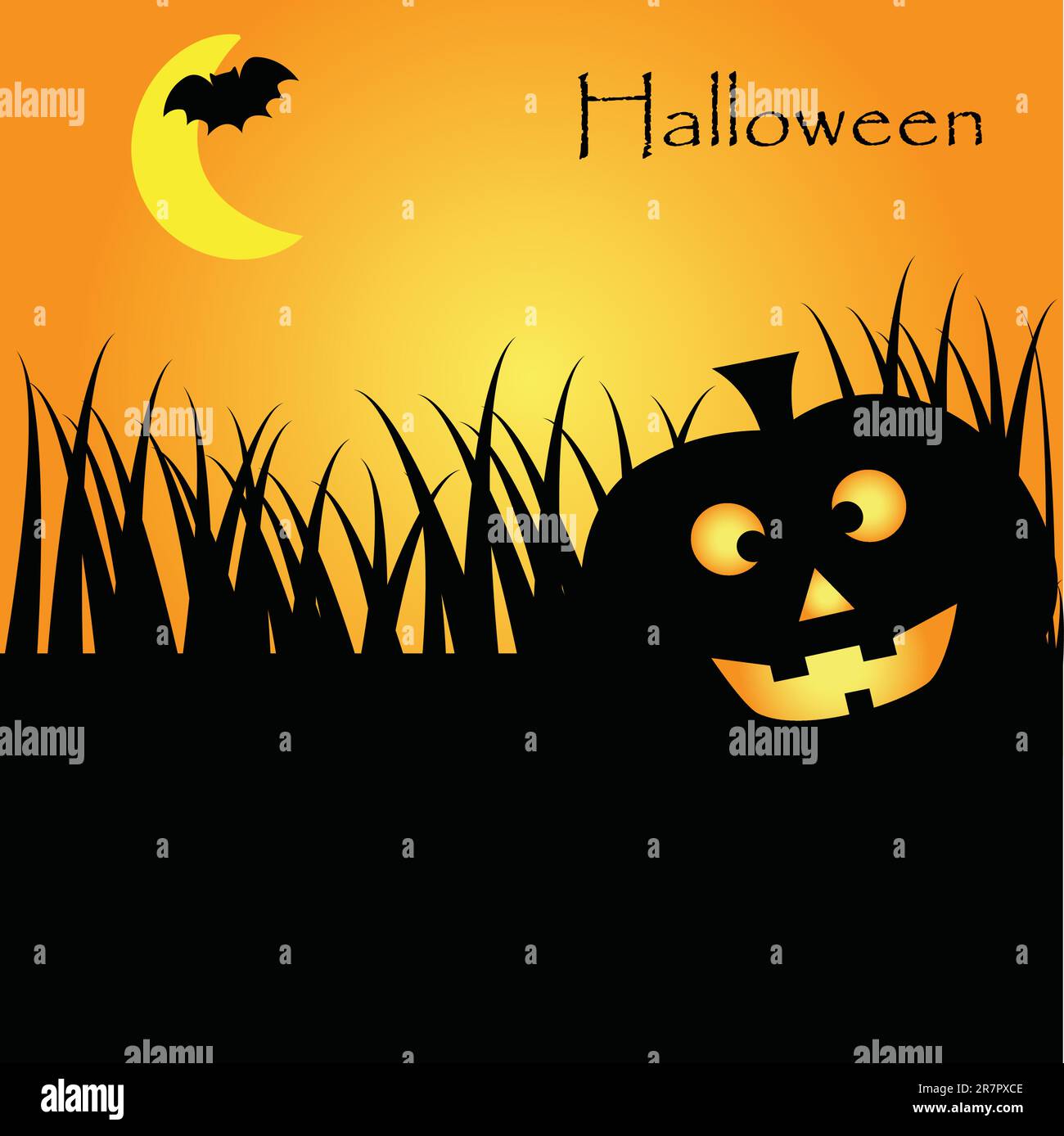 Spooky scary halloween party flyer Stock Vector Image & Art - Alamy
