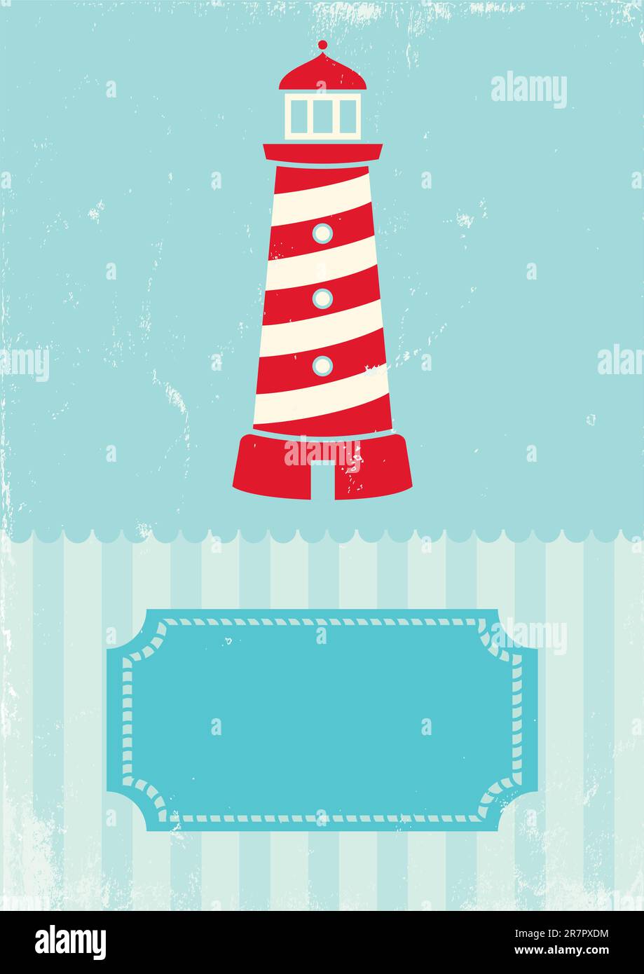 White red lighthouse on sea Stock Vector Images - Alamy