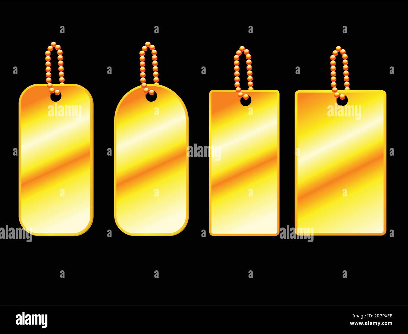 abstract golden tags set vector illustration Stock Vector Image & Art ...
