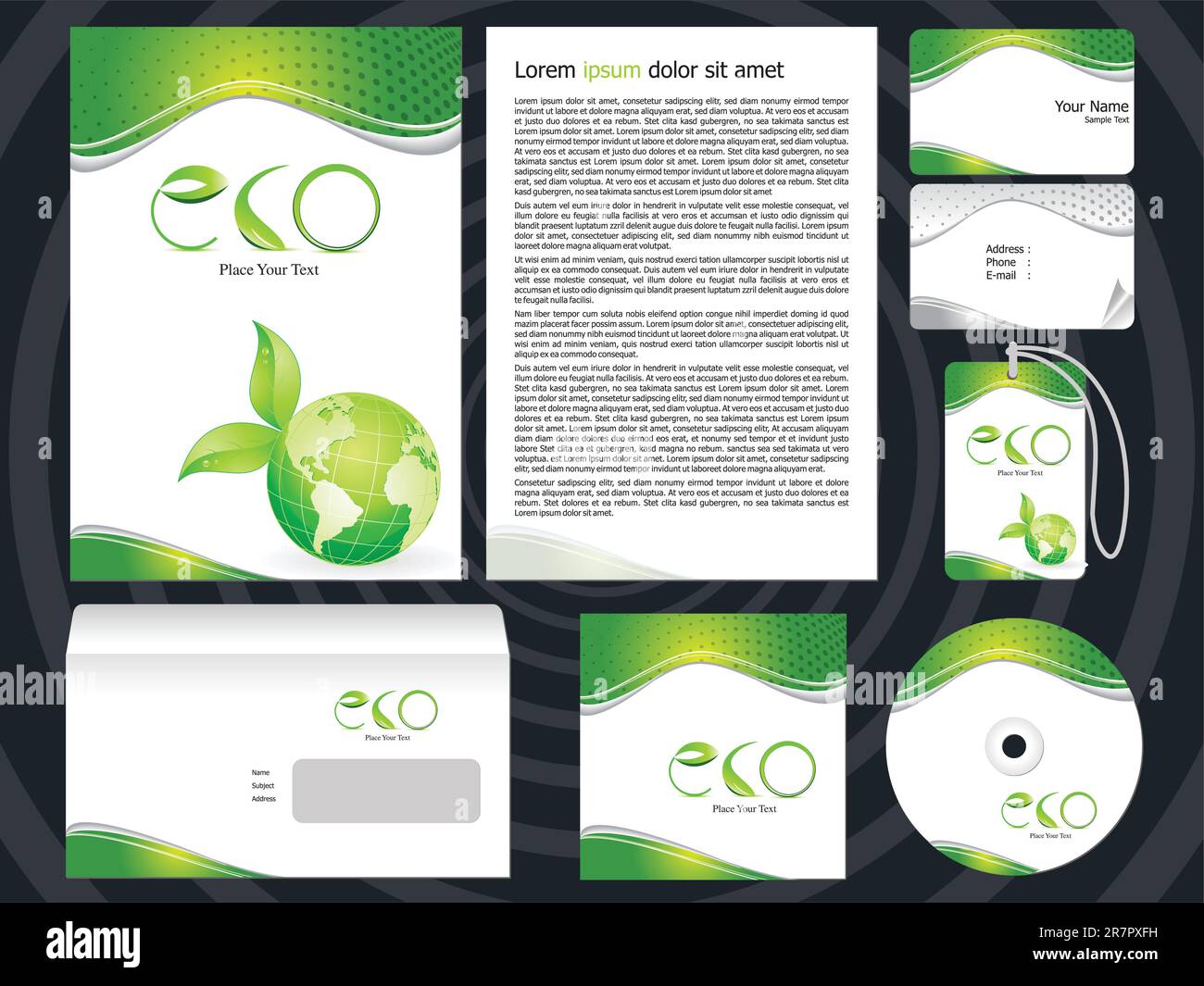 abstract eco based corporate design template vector illustration Stock ...