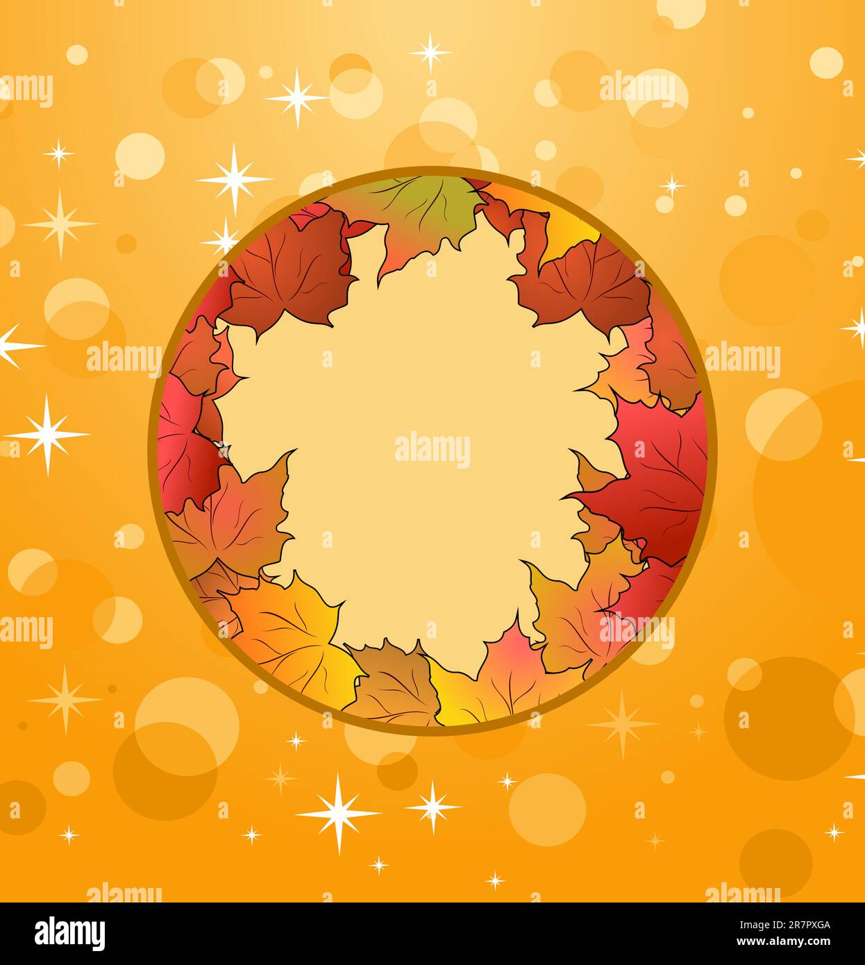 Autumn frame in circle Stock Vector Images - Alamy