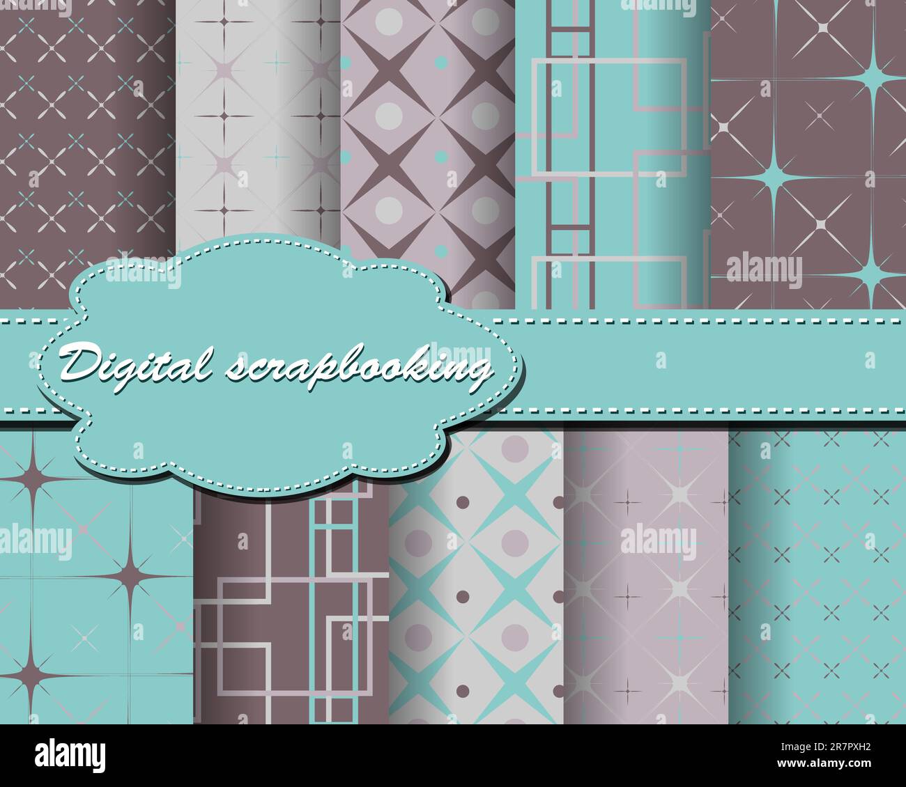 set of vector paper for scrapbook Stock Vector Image & Art - Alamy